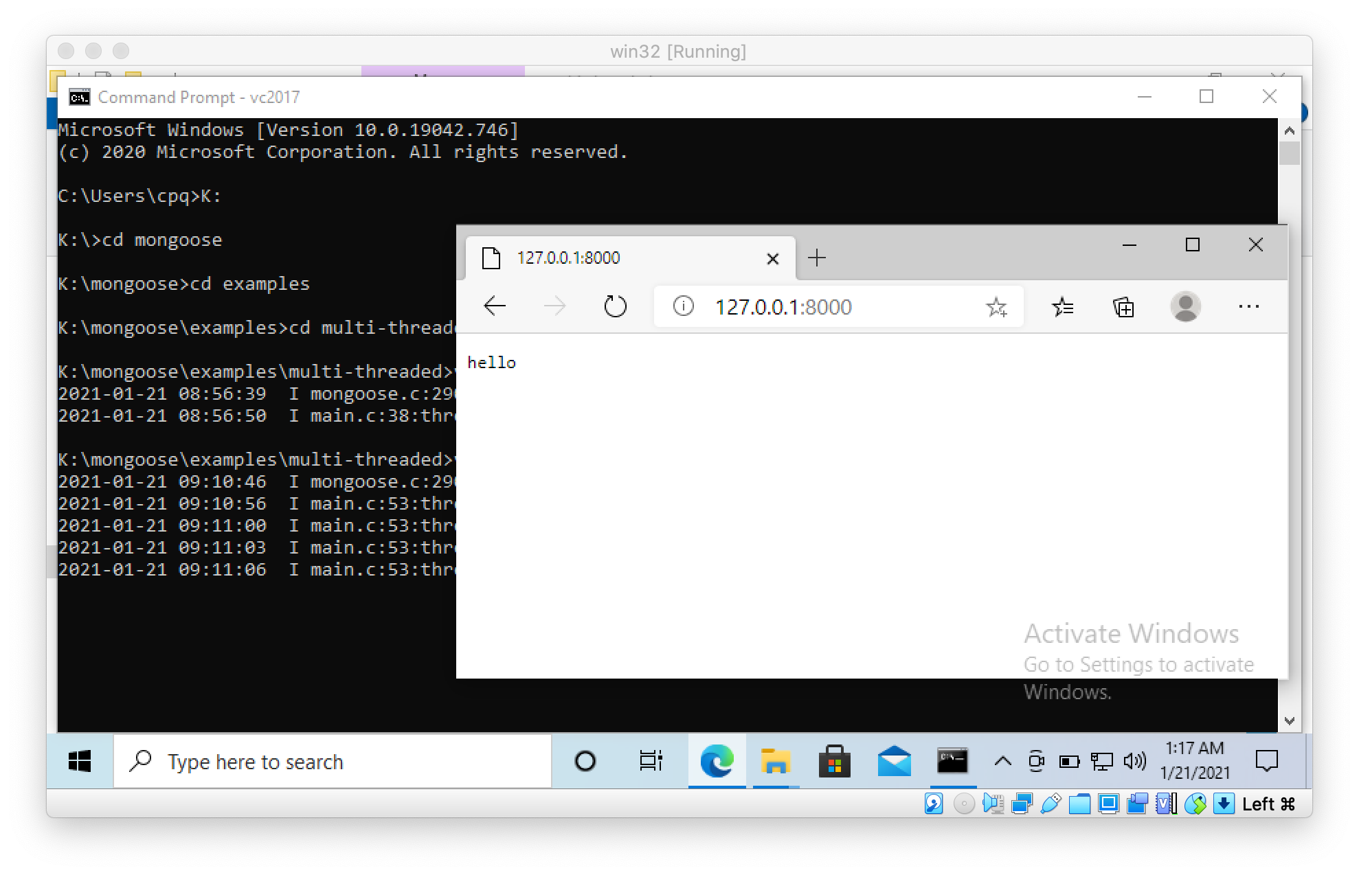 Multi Threading windows · Issue #1193 · cesanta/mongoose · GitHub