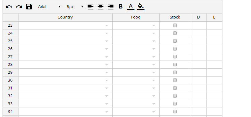 Data Between Toolbar And Table Head Make Jexcel Urgly · Issue 730 · Jspreadsheetce · Github