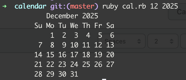 GitHub - filippomassarelli/unix-calendar-clone: A clone of the `cal` command-line utility ...