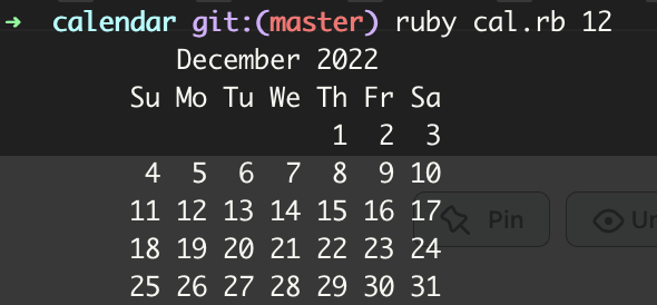 GitHub - filippomassarelli/unix-calendar-clone: A clone of the `cal` command-line utility ...