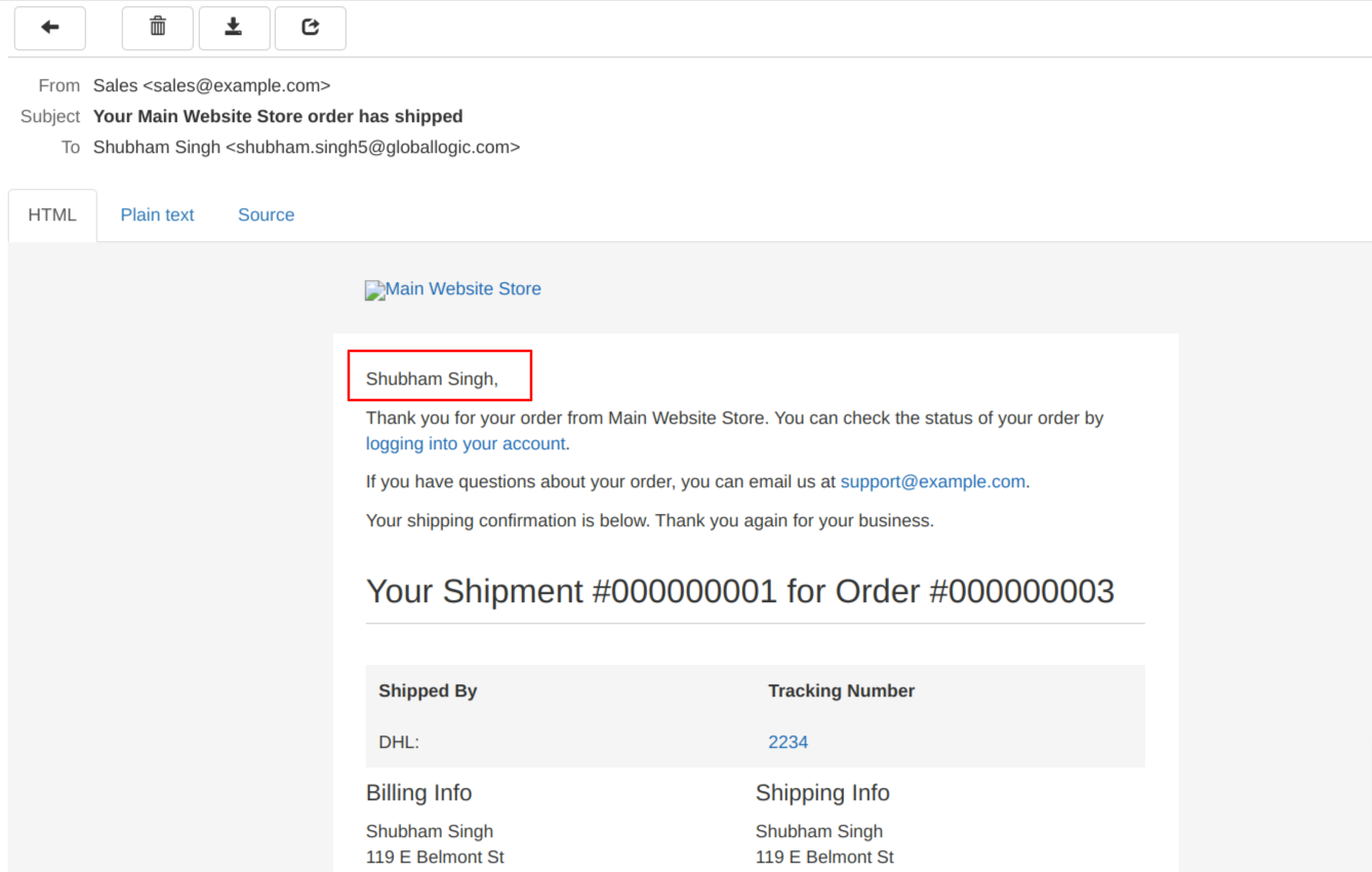 PayPal Express Checkout order confirmation email addressed to 'Guest' instead of customer name ...