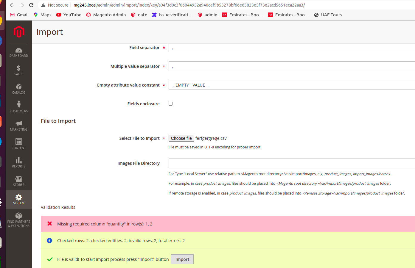 Magento Community Edition: Version 2.4.5 - Import Stock Sources Added Extra Column in Import CSV ...