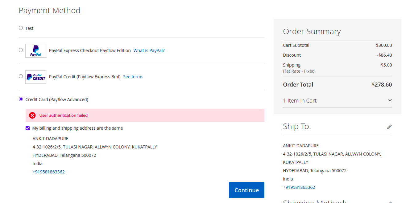 shopping cart item are remove before credit card approve or decline is confirmed. · Issue #36598 ...