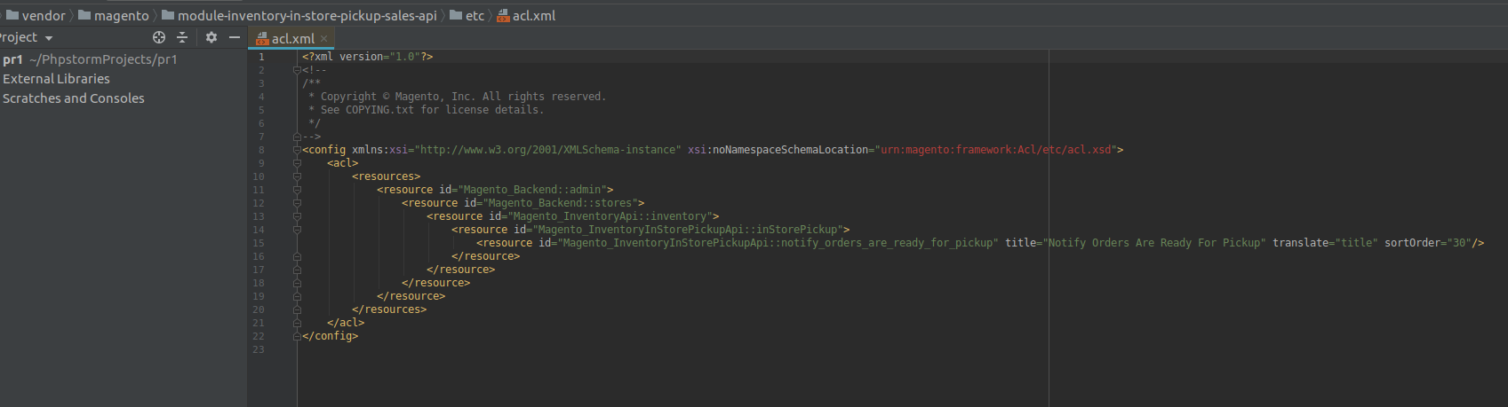 Magento_InventoryInStorePickup acl.xml invalid schema - missing title attribute · Issue #32697 ...