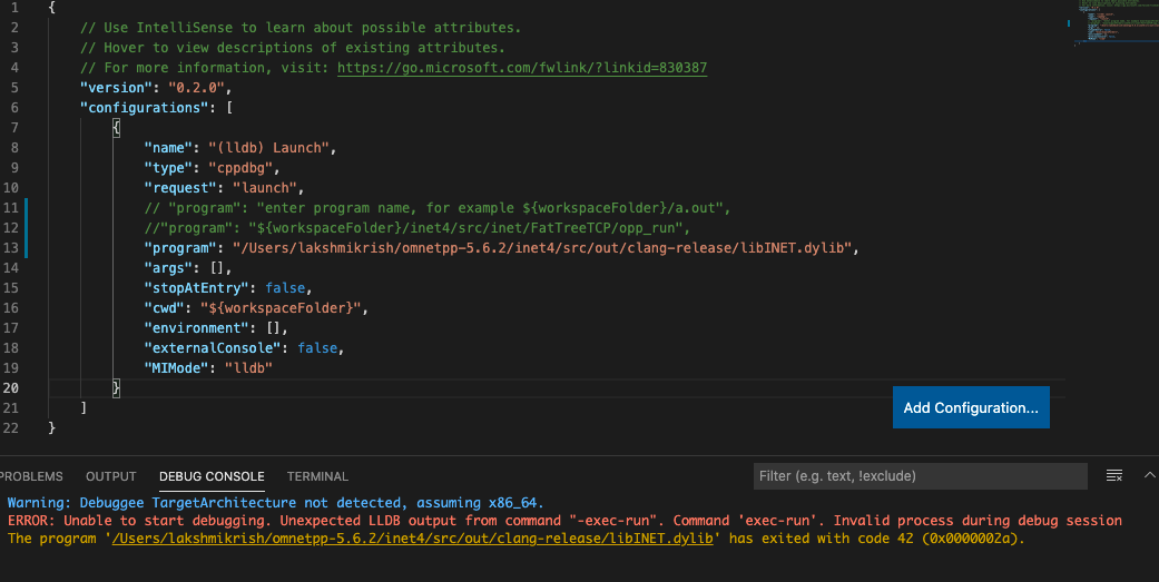Debugging INET project using VSCode · Issue #683 · inet-framework/inet · GitHub