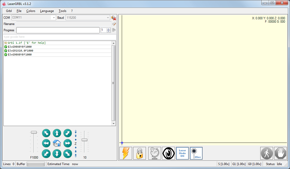 Jog buttons in the console pane · Issue #934 · arkypita/LaserGRBL · GitHub