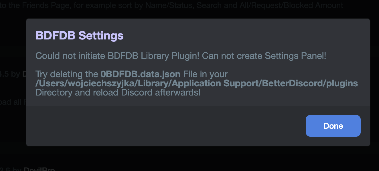 [BUG] - BDFDB doesn't initiate - cannot create settings panel · Issue #2210 · mwittrien ...