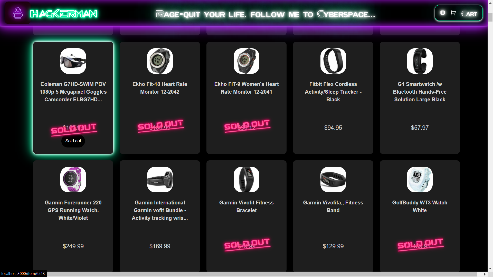 GitHub - Blackflare002/hackerman: Cyberpunk-themed e-commerce website. Uses React, Node, Express ...