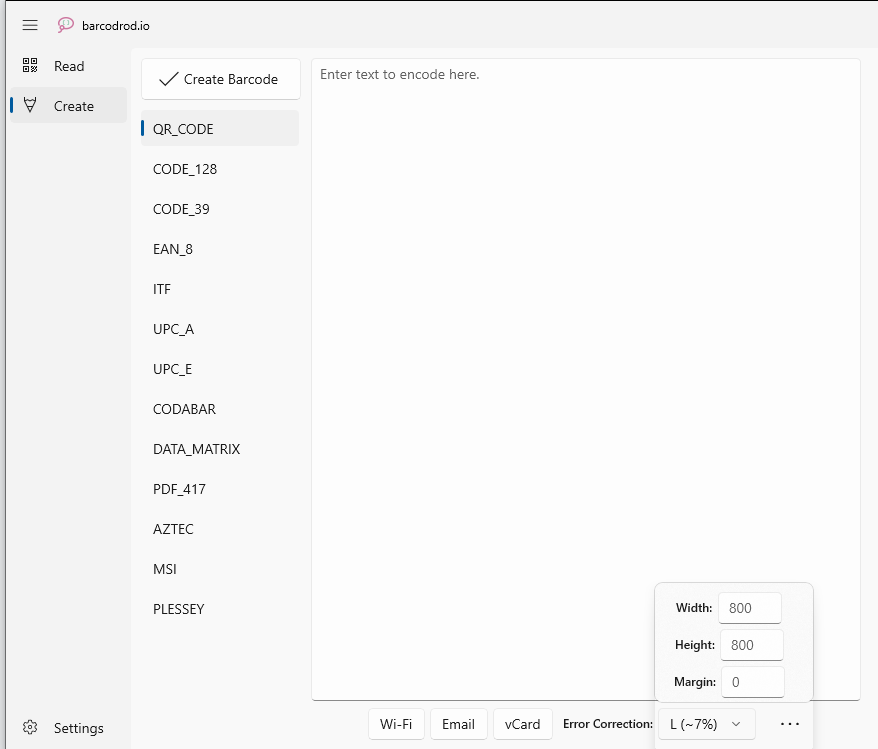 Can't edit Width, Height, Margin · Issue #17 · MarkHopper24/barcodrod ...