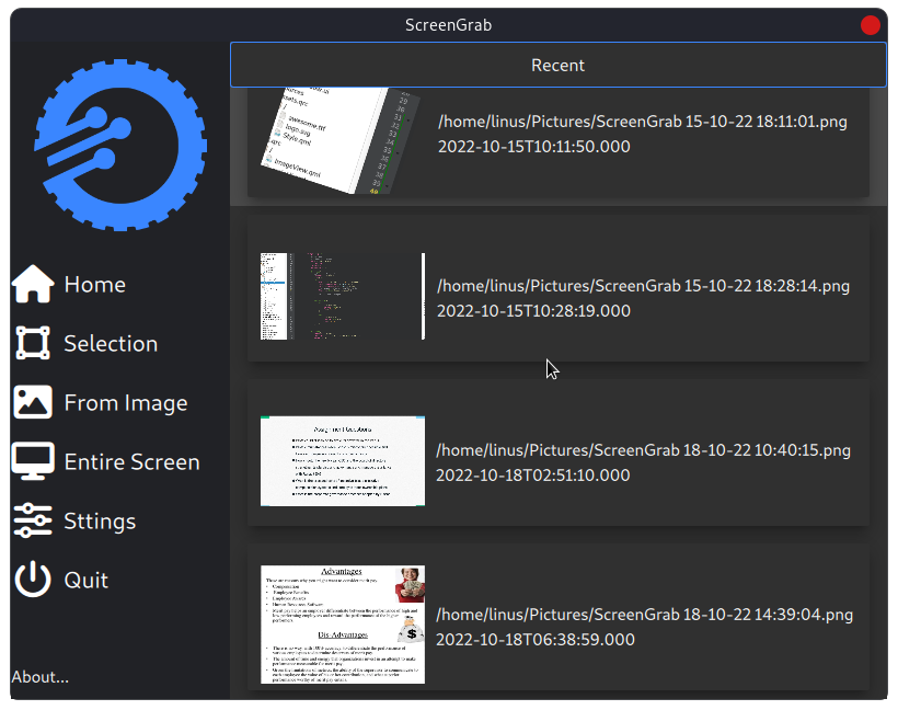 GitHub - self-root/ScreenGrab