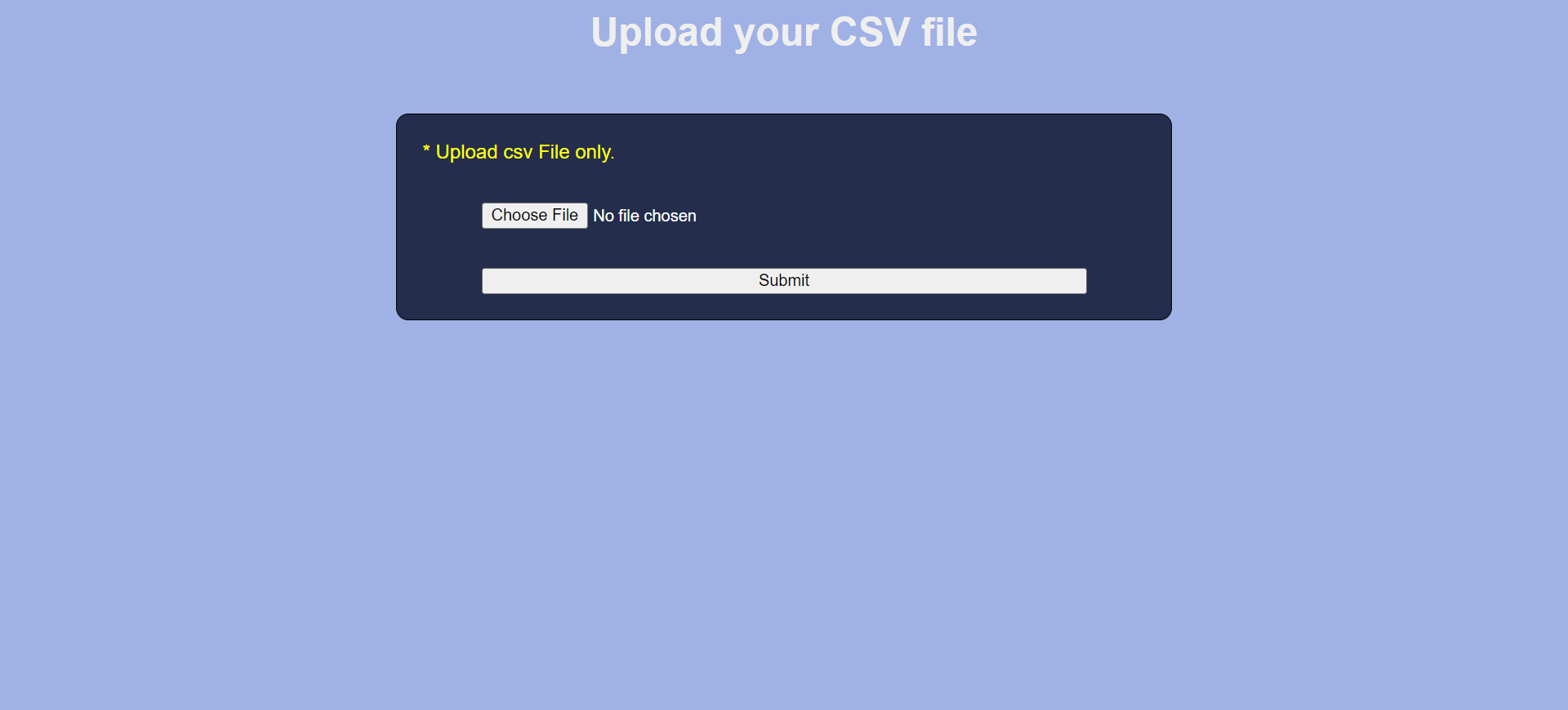 GitHub - yadavamitk221/csv_uploader: You can upload a csv file and this website will convert it ...
