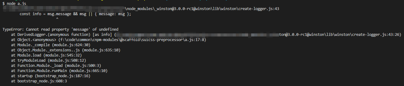 can't log undefined object · Issue #1183 · winstonjs/winston · GitHub