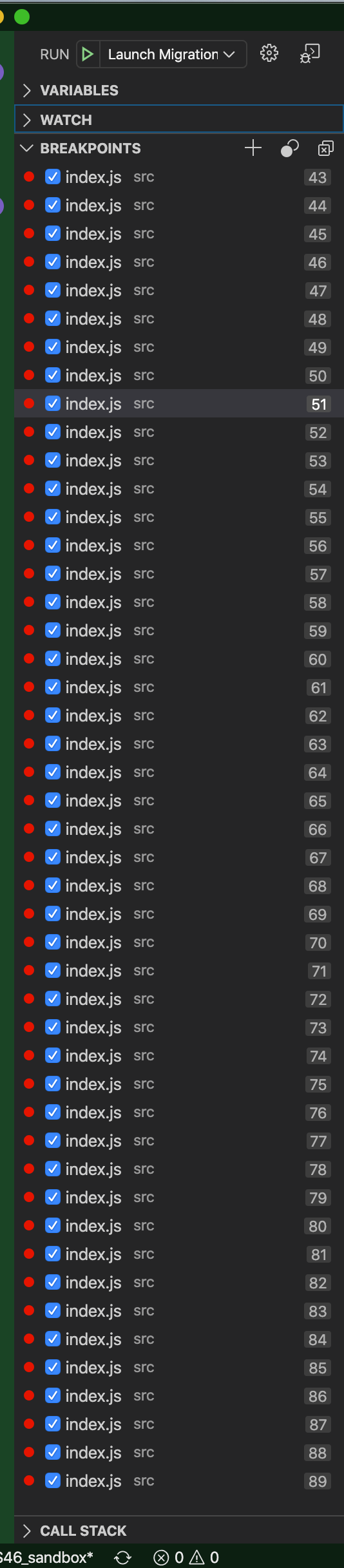 Can't resize Breakpoints section in Debug sidebar · Issue #46886 · microsoft/vscode · GitHub