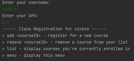 GitHub - Nicholas-Vo/ClassRegistration: IT355 project