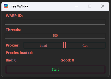 GitHub - qwoplakjos/FreeWARP: Get free traffic for WARP+