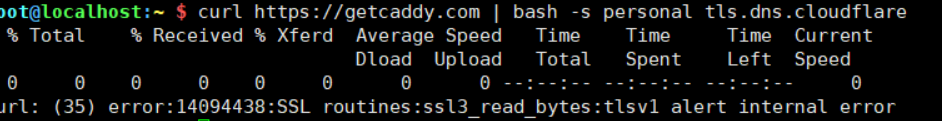 curl https://getcaddy.com | bash -s personal tls.dns.cloudflare ERROR · Issue #3789 ...