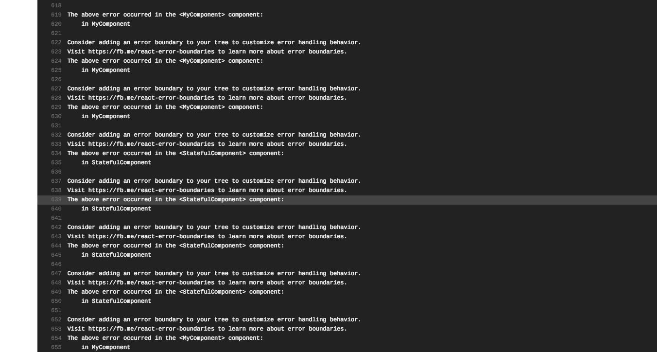 Travis Ci Several Redundant Error Warnings Regarding Consider Adding An Error Boundary To 1681