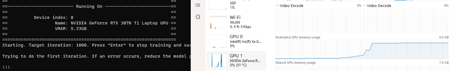3070TI (laptop) shows better compatibility with DX12 build compared to 3000 build (More ...