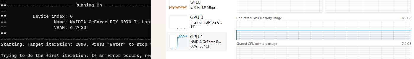3070TI (laptop) shows better compatibility with DX12 build compared to 3000 build (More ...