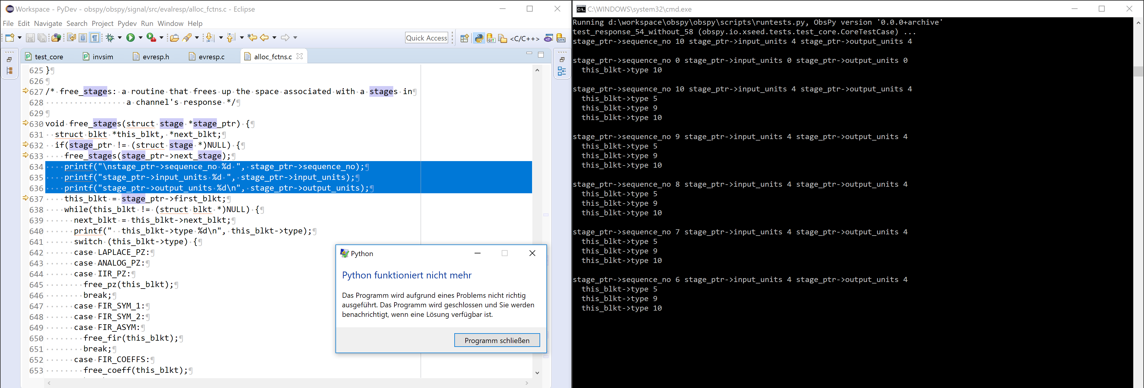 Fatal Python Crash on Windows using evalresp · Issue #1851 · obspy ...