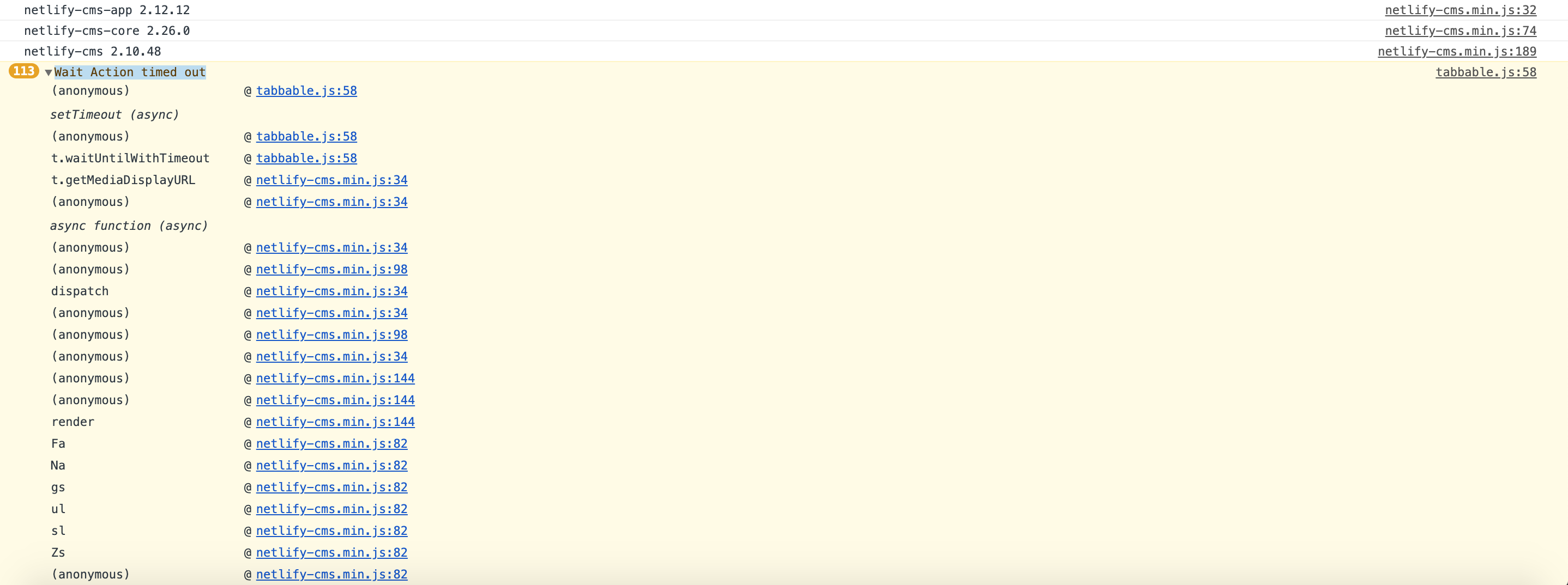 Wait Action timed out · Issue #3345 · decaporg/decap-cms · GitHub