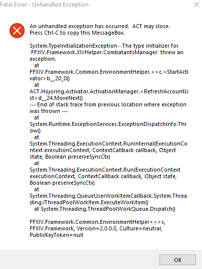 Unhandled Exception · Issue #15 · EQAditu/AdvancedCombatTracker · GitHub