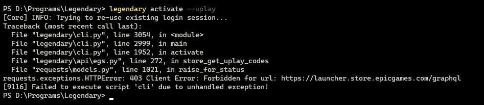 Command For Activating Uplay Games On Epic Fails · Issue 474 · Derrod Legendary · Github