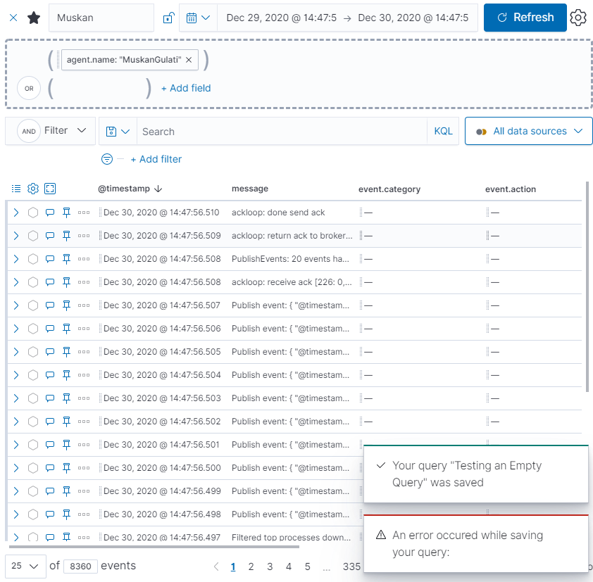 Security Solution Error Handling For Saving An Empty Query Under 0604