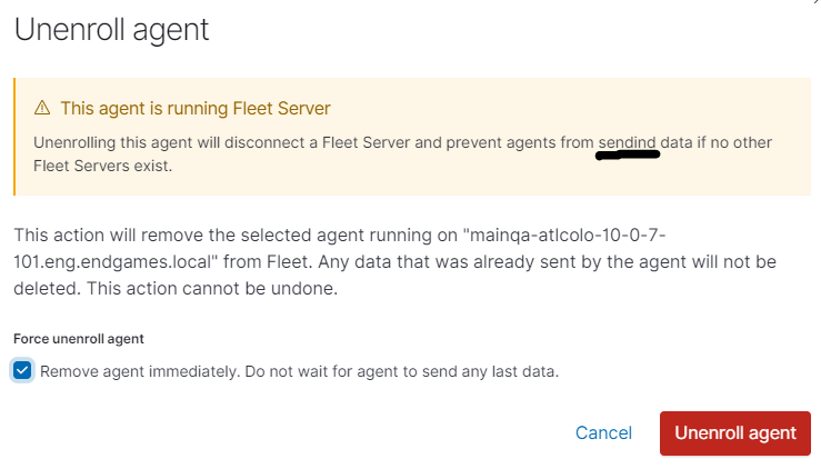 Bug Typo Error Sending Is Spelt As Sendind On Unenroll Agent Modal 