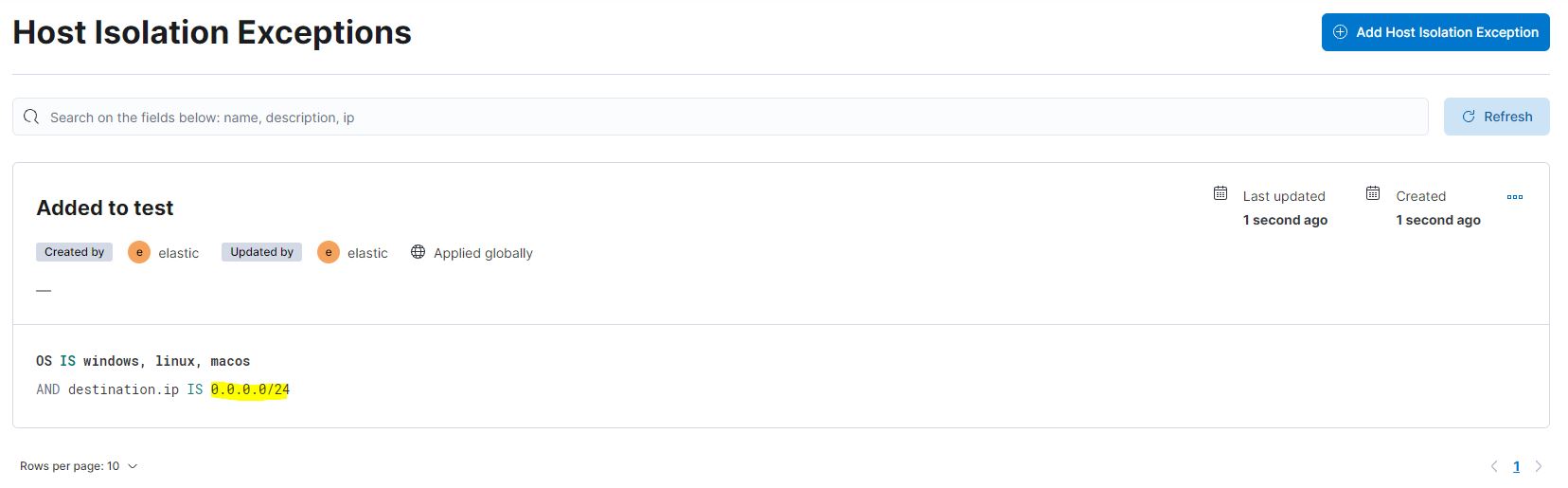 [Security Solution] No validation on IPs added to the Host Isolation Exception · Issue #116082 ...