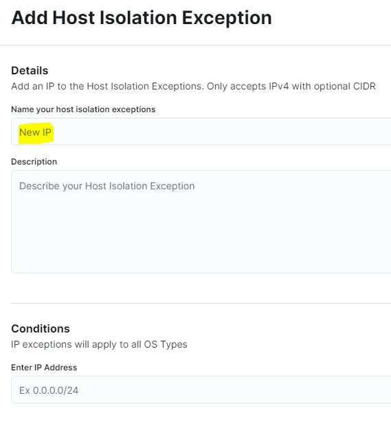 [Security Solution] Wrong placeholder for the Host Isolation Exception Name tab value · Issue ...