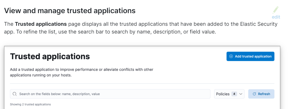 [BUG] The screenshot needs to be updated for the Trusted Applications UI · Issue #2587 · elastic ...