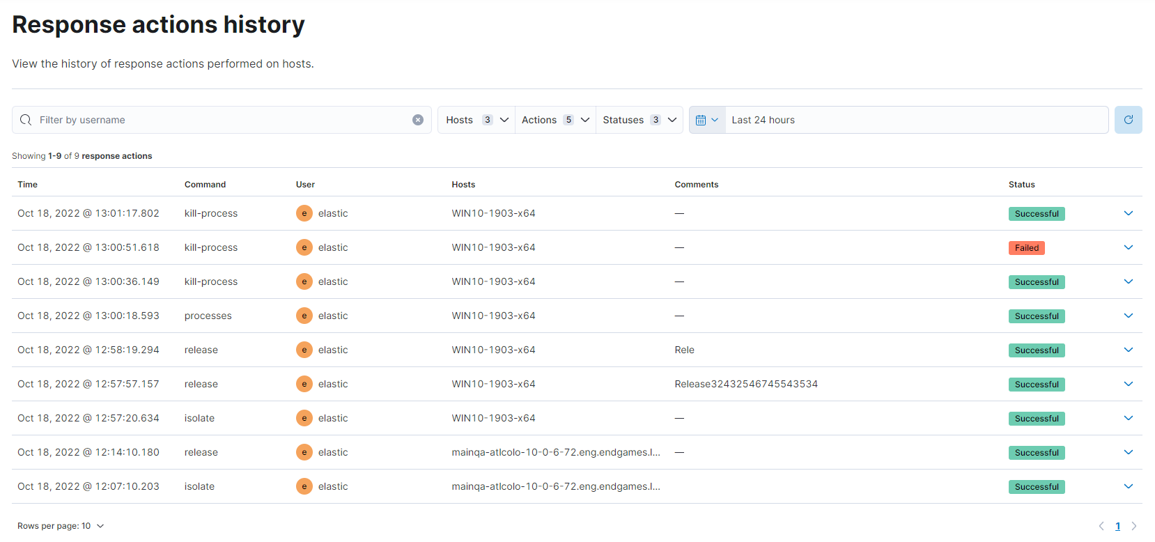 [BUG] Response Action History Tab have old placeholder text for search bar · Issue #2589 ...