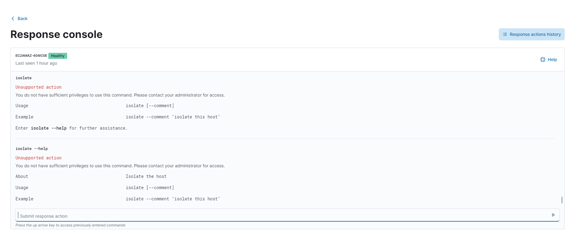 [Security Solution] The isolate options should not be visible to the user if the privileges are ...