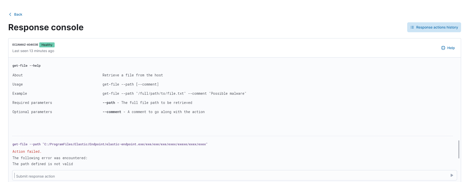 [Security Solution] Extra space is shown under a few commands in the responder · Issue #149926 ...