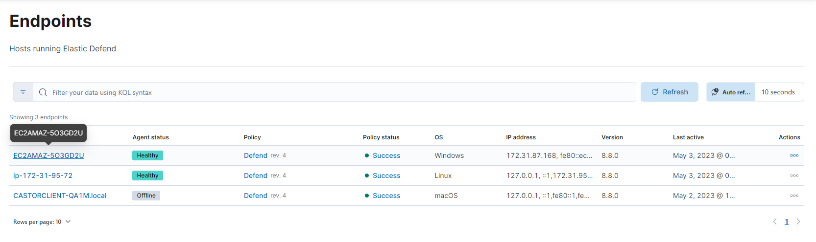 [Security Solution] The tooltip shows the host ID when we hover over the hostname for a live ...