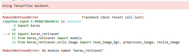 ModuleNotFoundError: No module named 'keras_retinanet' · Issue #1327 · fizyr/keras-retinanet ...