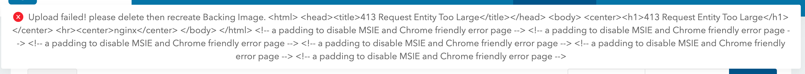 [BUG] Backing Image - Upload From Local File with large image file shows Payload Size Too Large ...