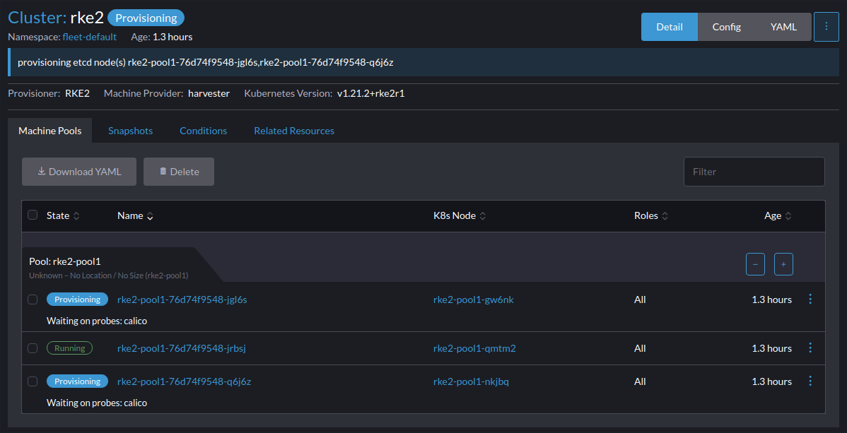 [BUG] RKE2 cluster in pending state with harvester node driver · Issue #1031 · harvester ...
