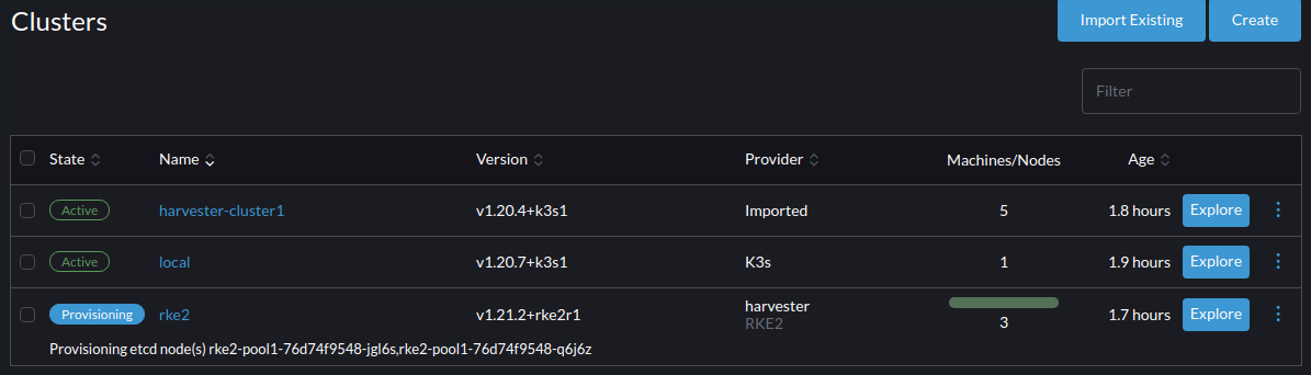 [BUG] RKE2 cluster in pending state with harvester node driver · Issue #1031 · harvester ...