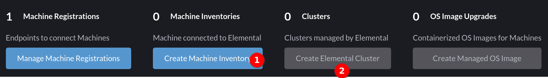 Elemental - Machine inventory should not be needed to access "Create Elemental Cluster" · Issue ...