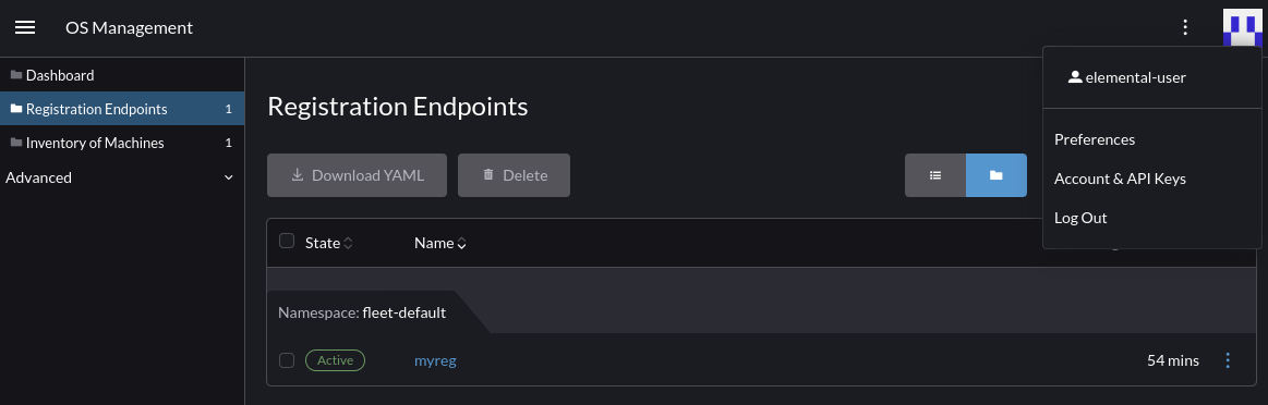 Dashboard link redirect to welcome page with a user granted with elemental-admin role · Issue ...