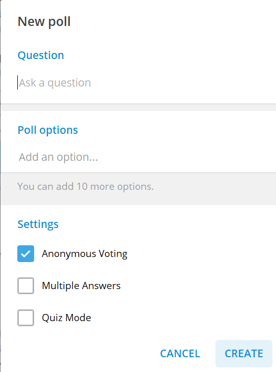 [Feature request] Enable schedule poll in "Create" button in poll ...