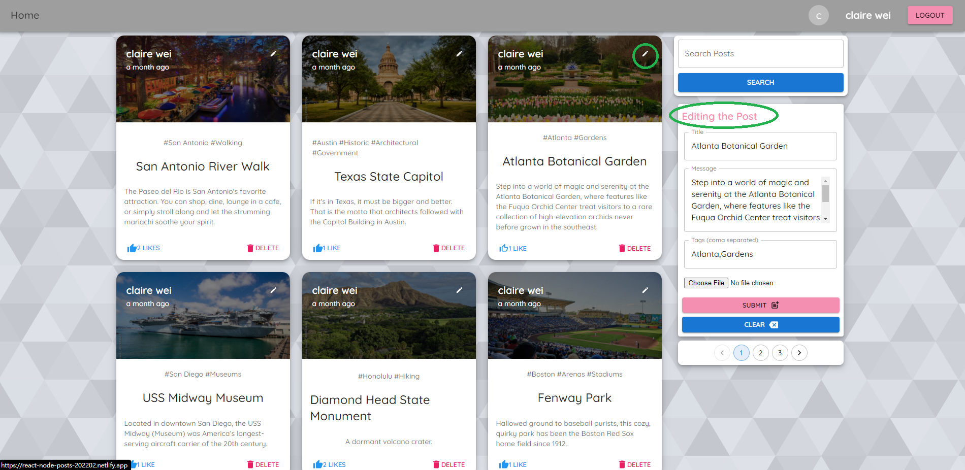 GitHub - wei30172/react-posts-client: React, Node.js, Express, MongoDB