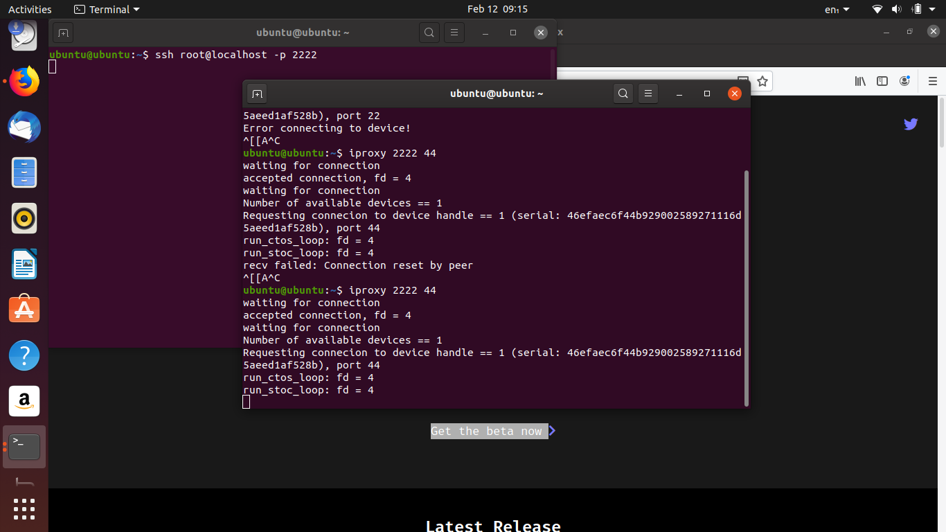 Home button not working after removal of setup.app / SSH not ...