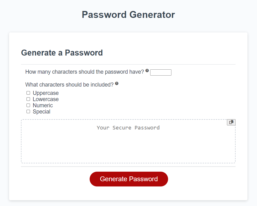 GitHub - KClarkDev/password-generator