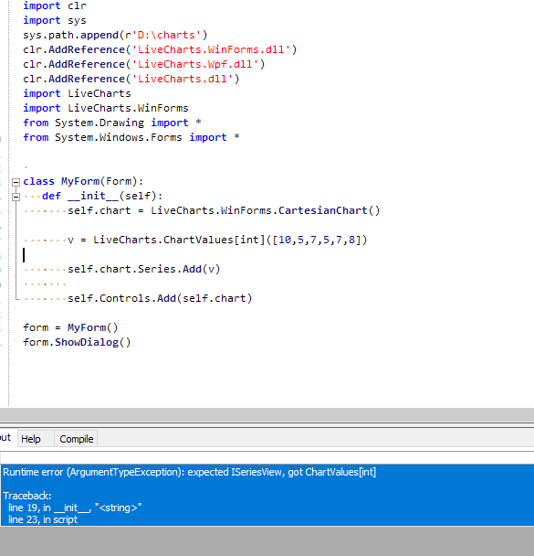 Ironpython Error · Issue 1151 · Live Chartslive Charts · Github