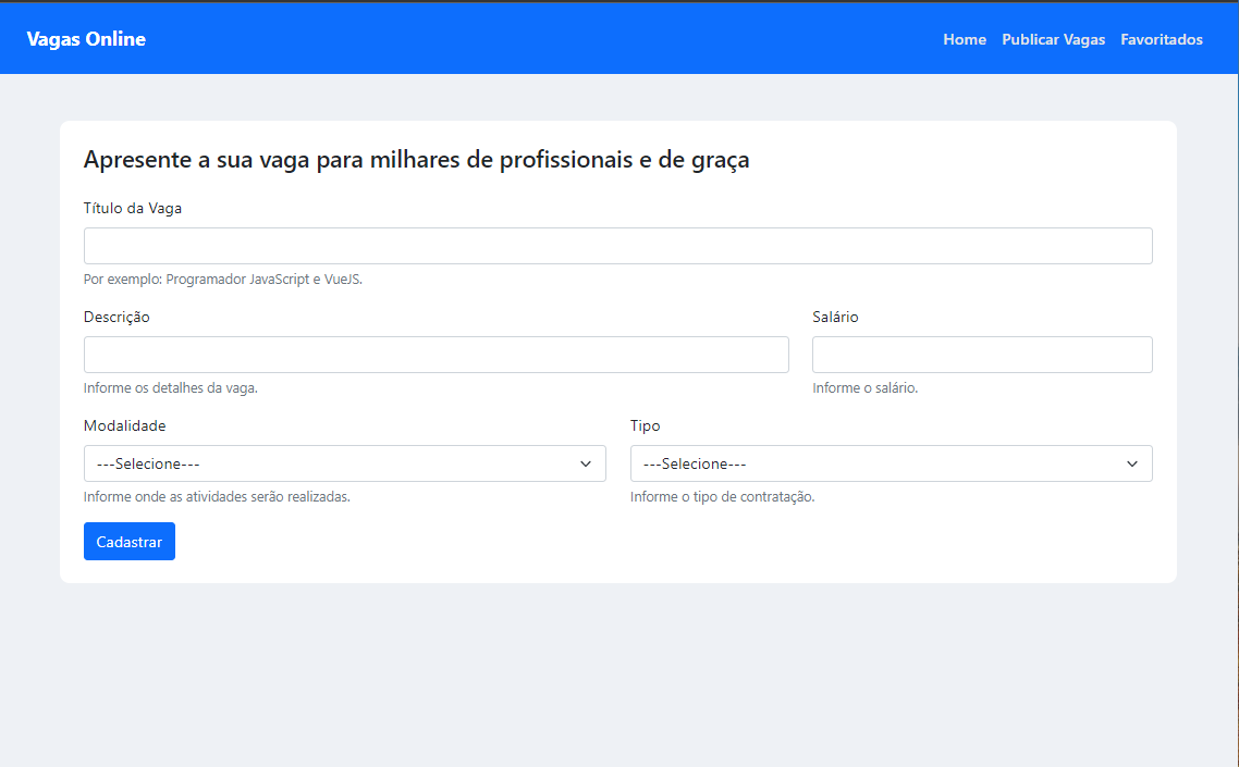 GitHub - matheusdesouzab/Projeto-Vagas: Projeto Vagas Online do curso de Desenvolvimento Web ...