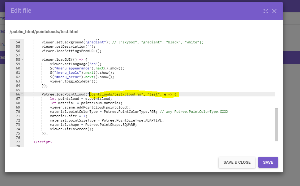 Blank page while trying to host pointclouds on my website · Issue #390 · potree/PotreeConverter ...