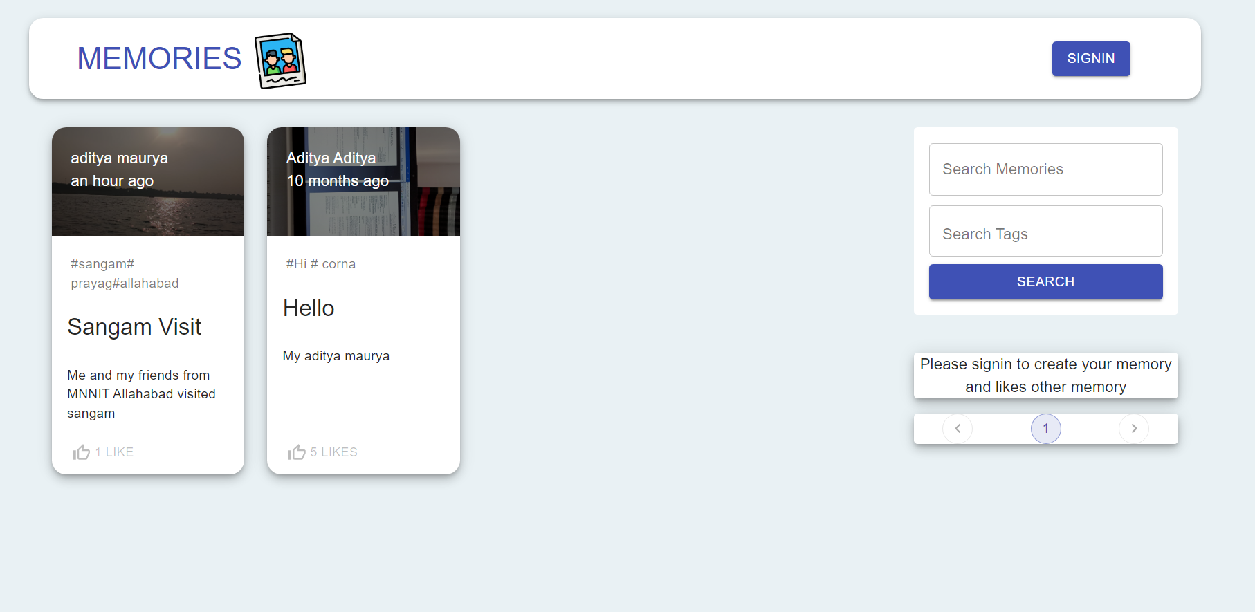 GitHub - maditya01/Eshare: Share your memories in the form of a post. Used React , Express ...